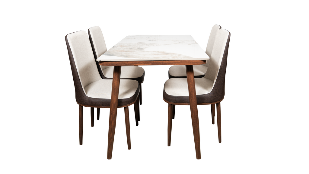 Mayalu Mayor Dining Table including 4 PU Leather Chair – Mayalu ...