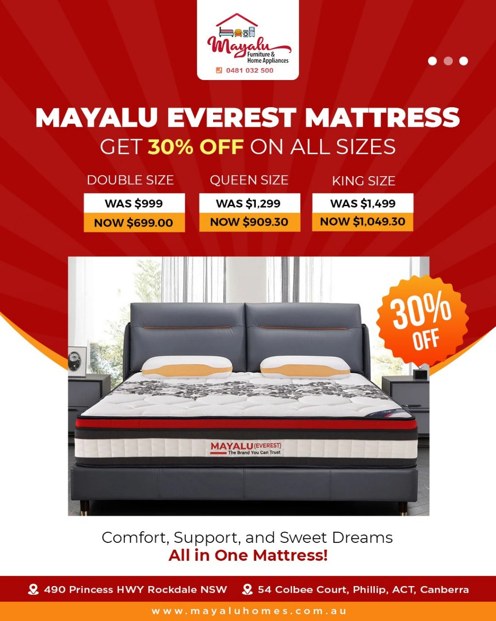 Mayalu Everest Mattress – Mayalu Furniture & Home Appliances